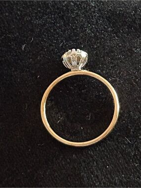 Jewelry | 18kt Gold Diamond Cluster Engagement Promise Ring With Gem ...